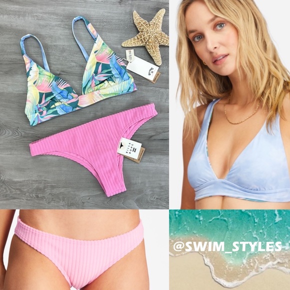 Billabong | Swim | Billabong Rides And Tides Reversible In The Loop Isla Bikini Set | Poshmark